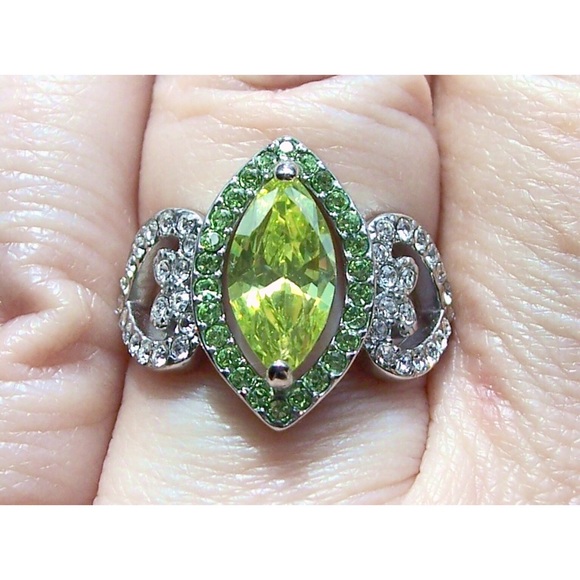 Jewelry | Stainless Steel Marquise Simulated Peridot Cubic Zirconia ...